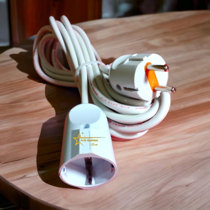 Jual Colokan Kabel Sambungan Listrik Extension Contra Arde + Steker ...