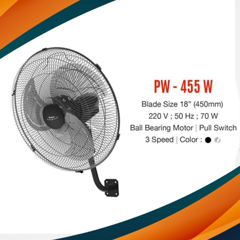 Jual MASPION PW-455 W KIPAS ANGIN DINDING PW-455W WALL FAN 18 INCH ...
