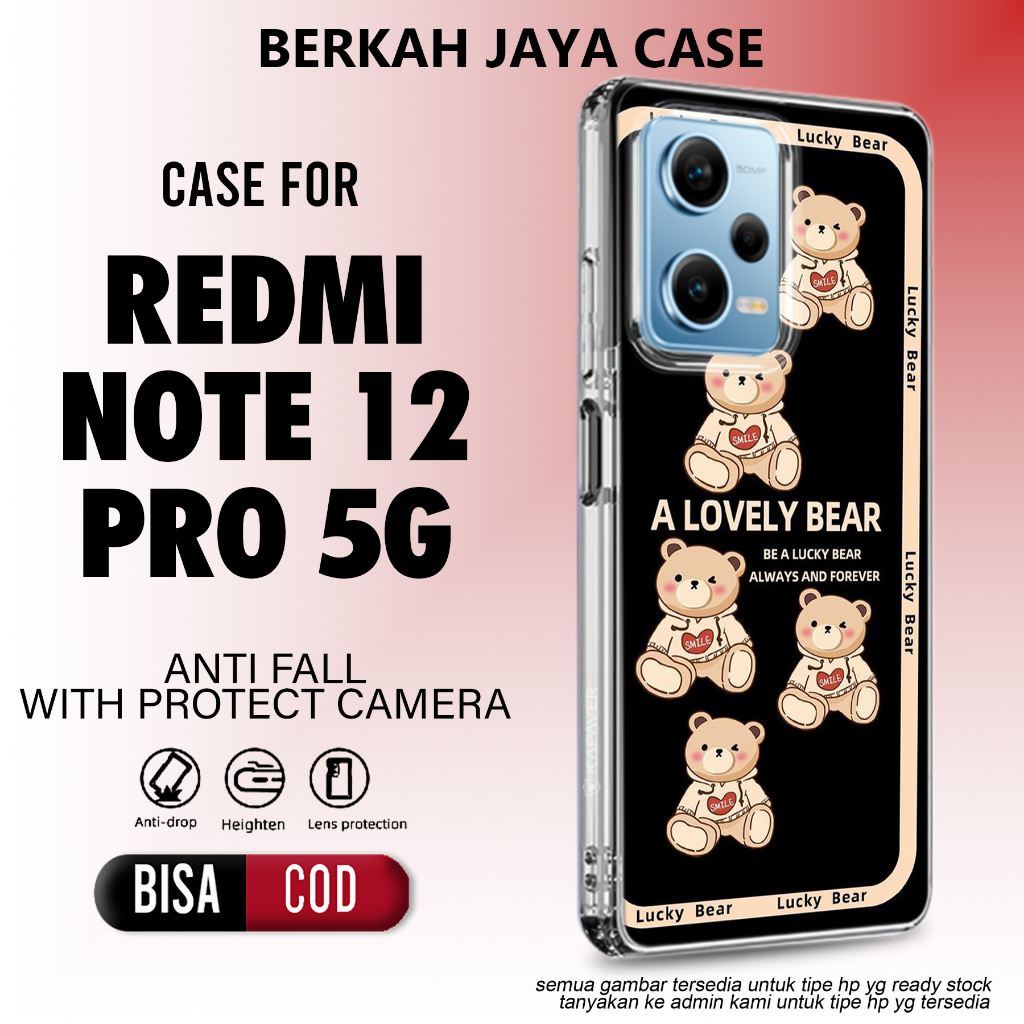 Jual case redmi note 12 pro 5g terbaru casing bear lotso kawai cute beruang estetik lucu keren ...