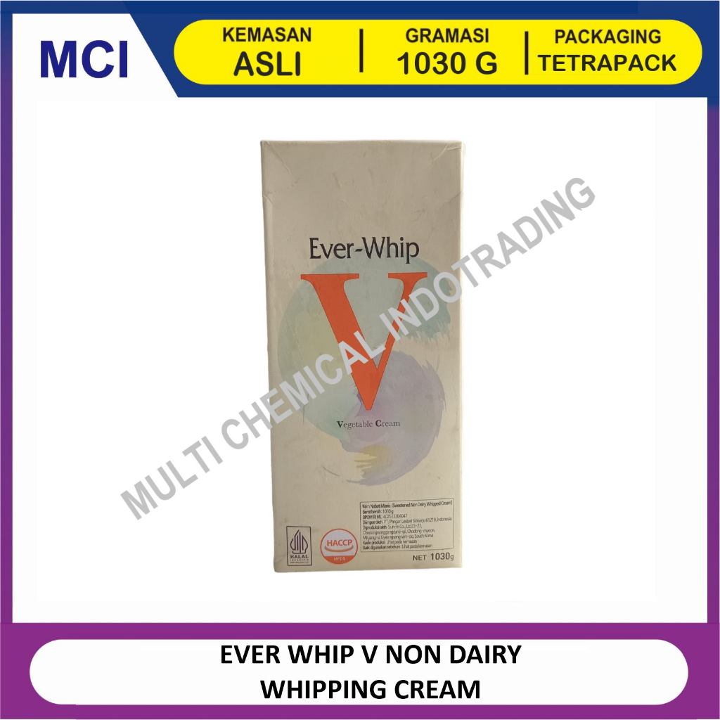 Jual EVER WHIP V NON DAIRY WHIPPING CREAM VEGETABLE KRIM NABATI MANIS ...