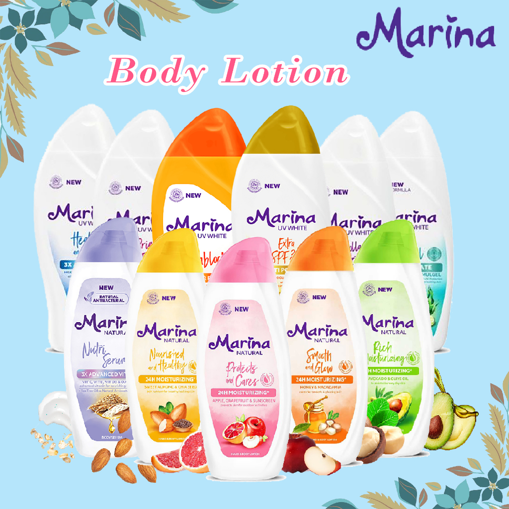 Jual Marina Hand & Body Lotion Natural UV White Extra SPF 30 Losion ...