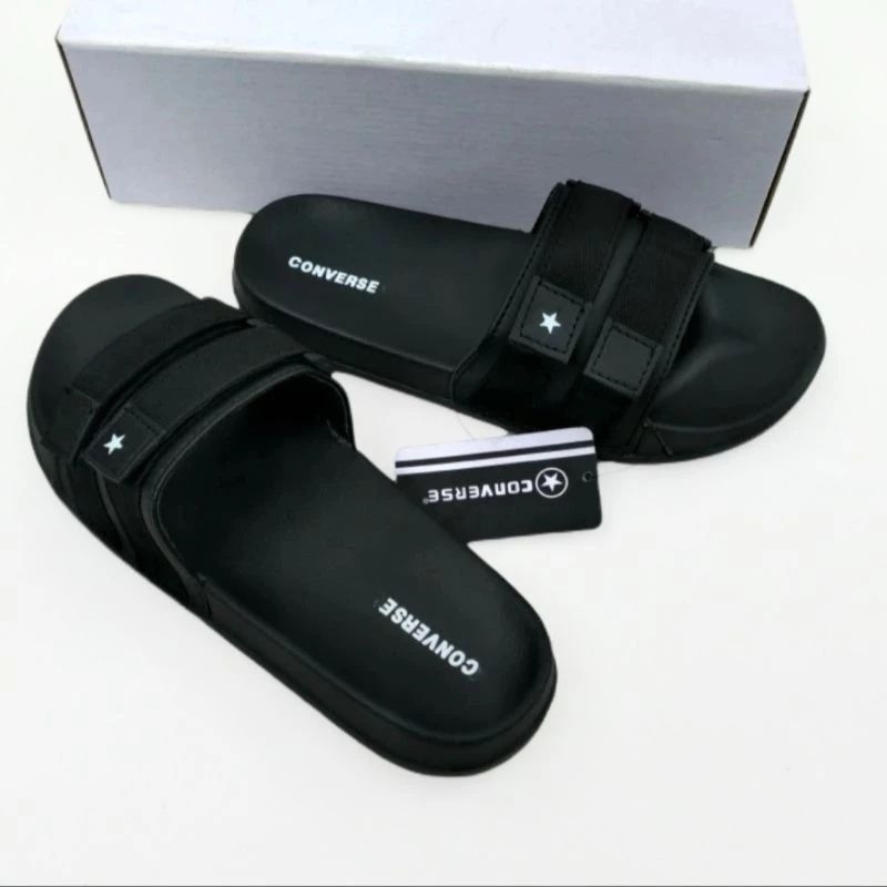 Jual sandal pria/wanita slide slop Velcro Converse free box | Shopee ...