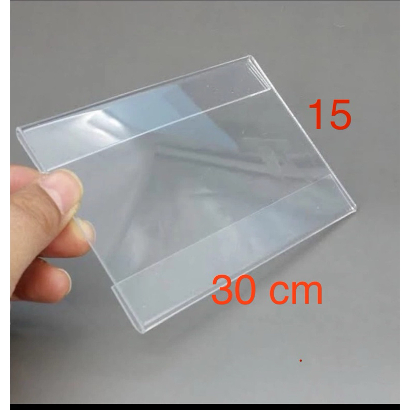 Jual Acrylic price tag / label tag produk / nametag 2mm uk 15 cm x 30 ...