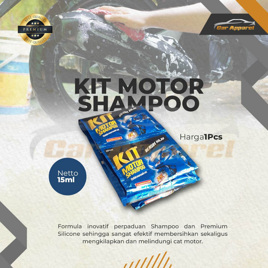Jual Shampoo Motor Kit Sachet 15ml Sabun cuci Shampoo Motor | Shopee ...