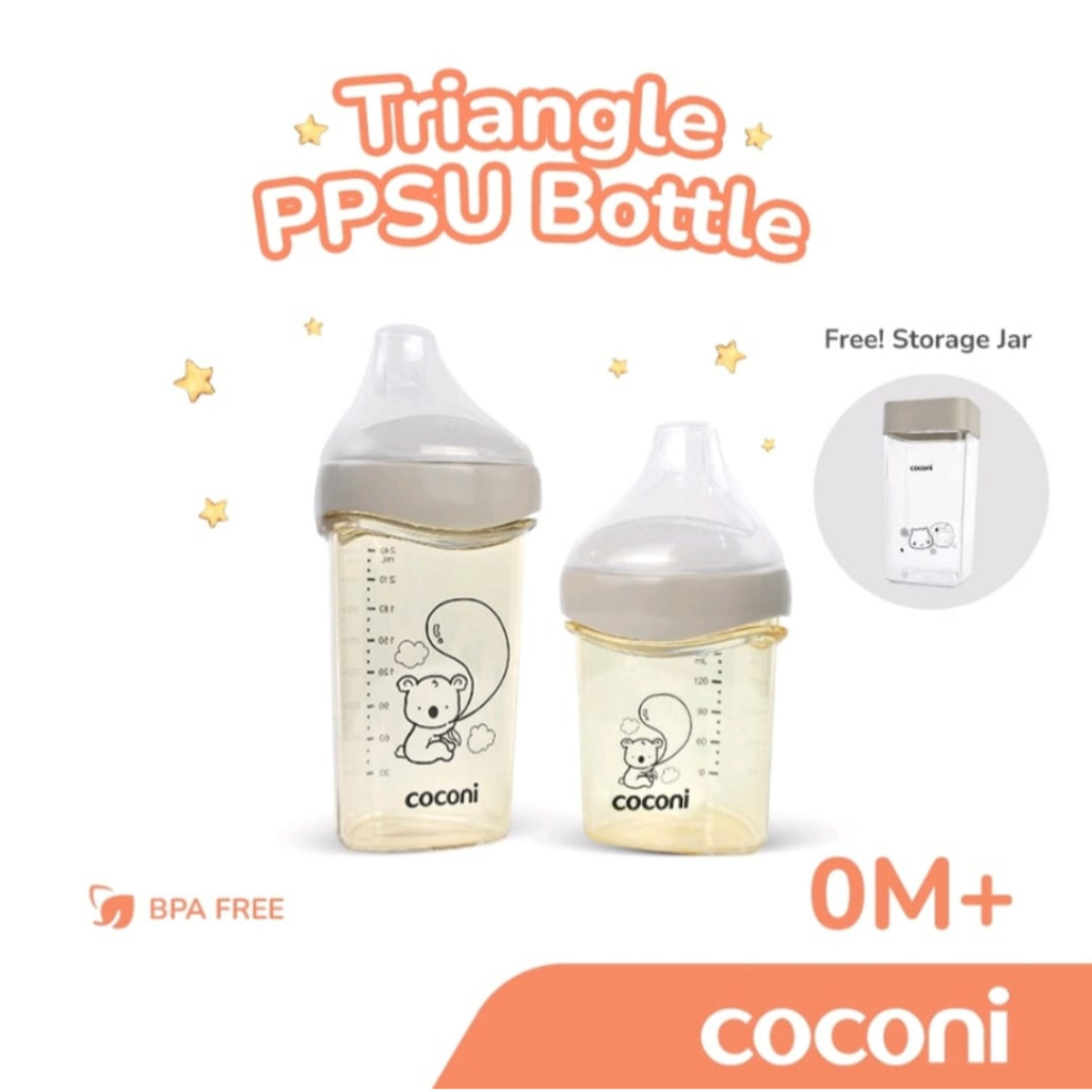 Jual Coconi Bottle Triangle Feeding Bottle PPSU Ukuran 150/240ML | Shopee Indonesia