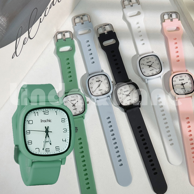 Jual [NEW] Jam Tangan Analog Anak Lucu Dial Kotak Design Simple Strap ...