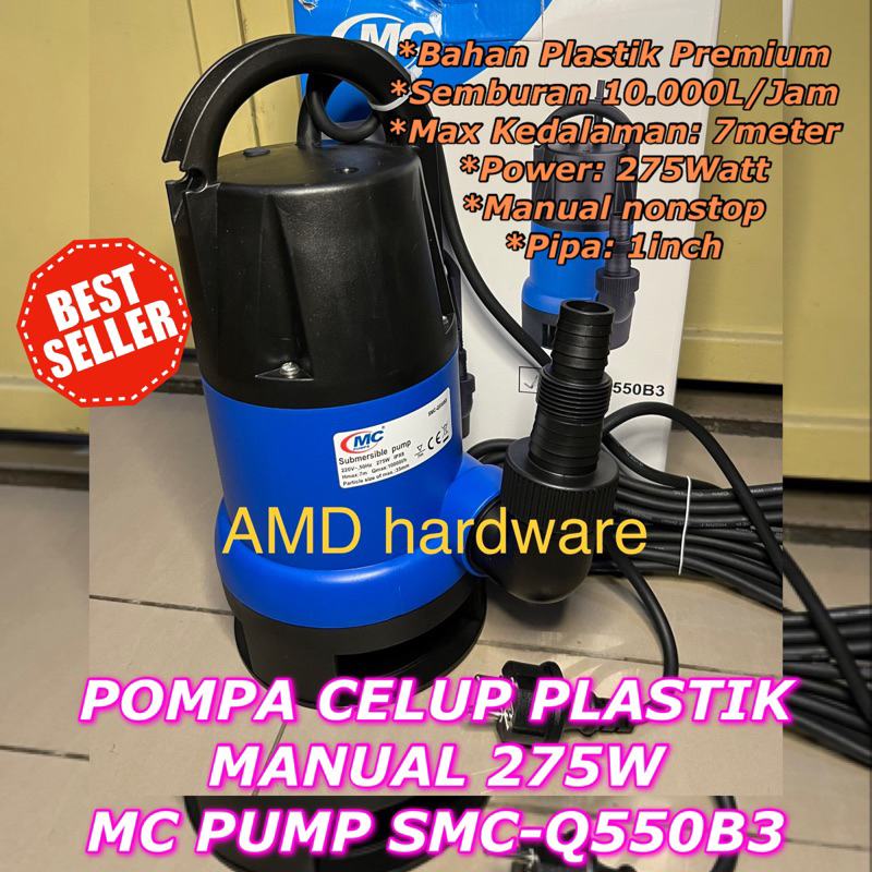 Jual Original MC Pump Pompa Celup 275W Submersible AUTO OTOMATIS ...