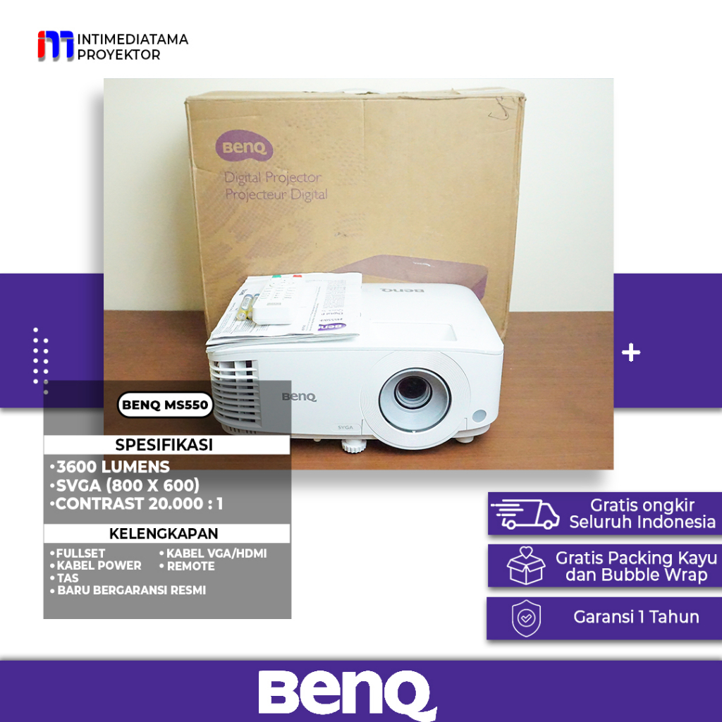 Jual Proyektor BenQ MS550 BARU | Shopee Indonesia