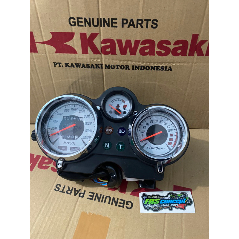 Jual lampu bulat ninja ss reflektor plus breket kupingan original lampu ...