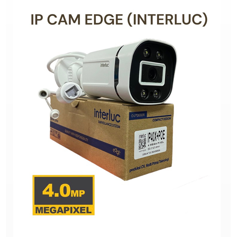 Jual Ip Camera Edge IP40X+POE Asli 4MP CCTV Outdoor / Indoor Onvif NVR ...