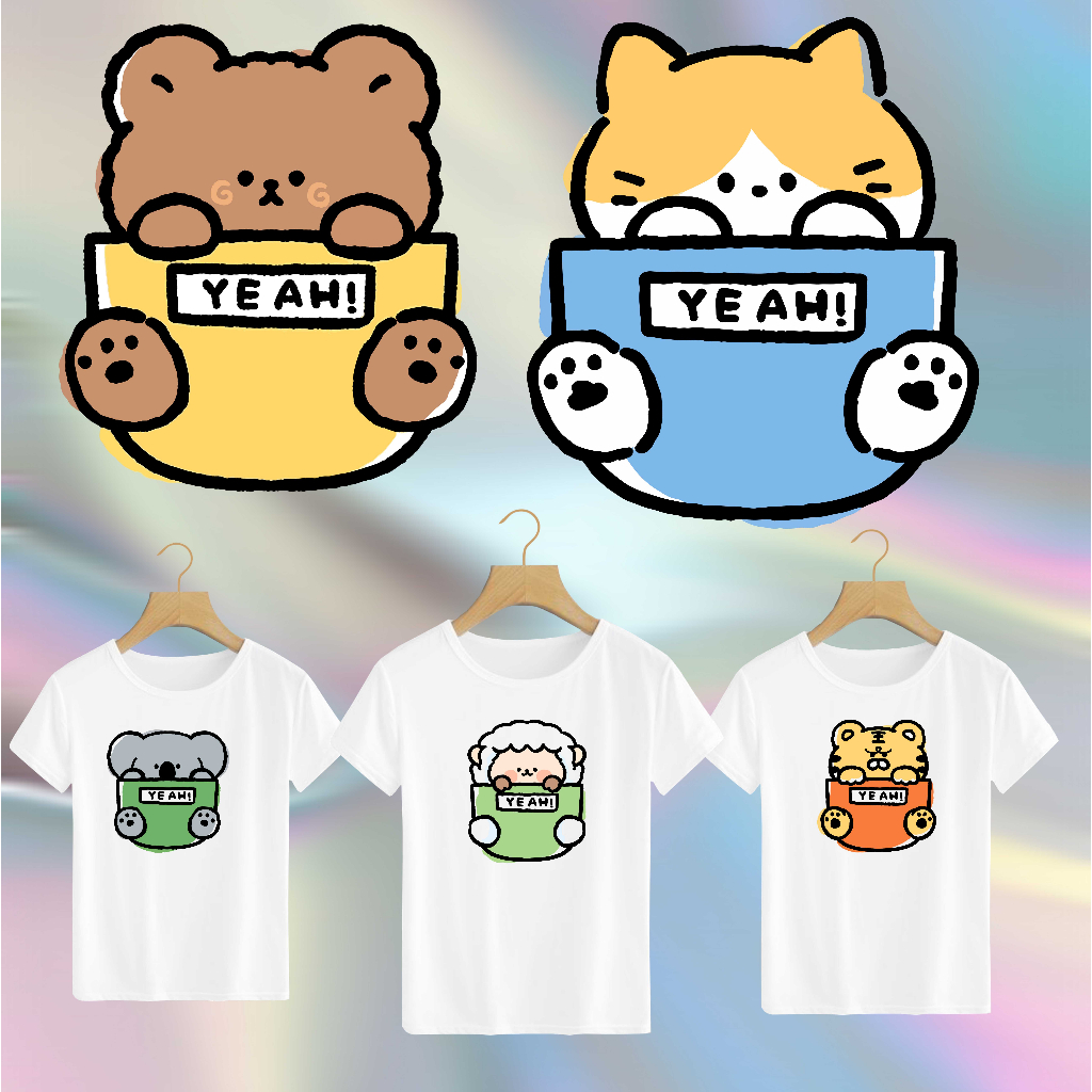 Jual SABLON STICKER DTF UKURAN A5 TEMA CUTE POCKET | Shopee Indonesia
