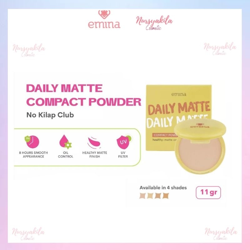 Jual Emina Daily Matte Compact Powder 11 gr - Bedak Padat | Two Way ...