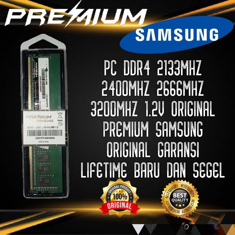 Jual PC LONGDIMM DDR4 4GB 8GB 16GB 2133MHZ 2400MHZ 2666MHZ 3200MHZ PREMIUM SAMSUNG ORIGINAL ...