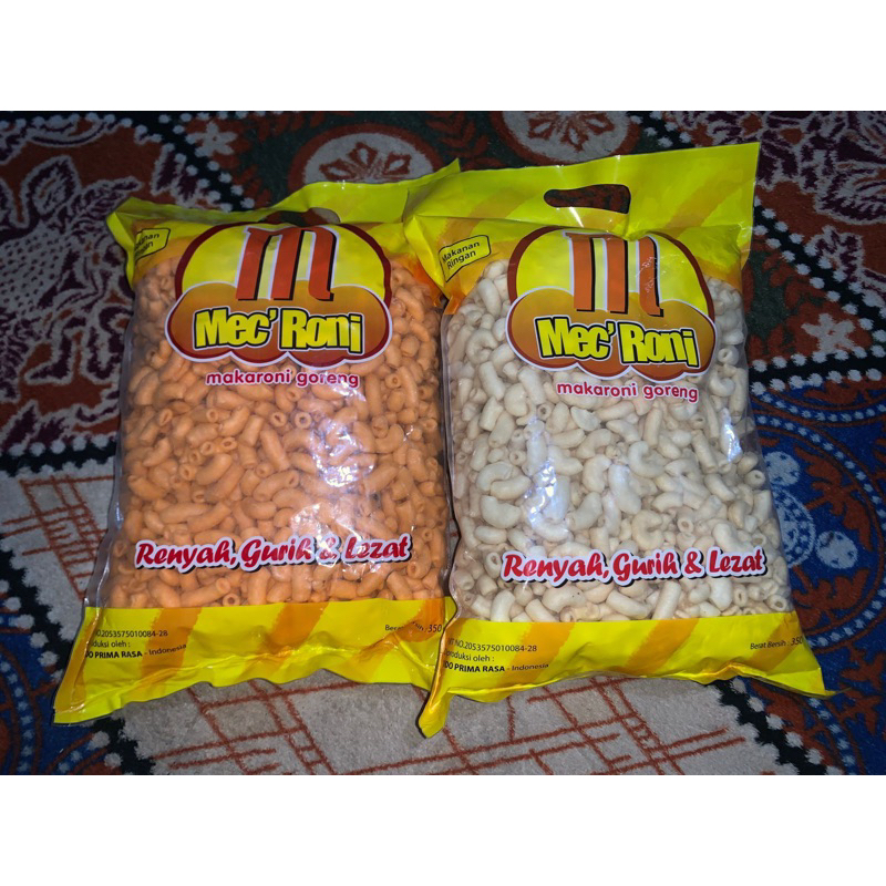 Jual Mec'Roni Mecroni Makaroni Goreng Renyah Gurih Lezat 350g | Shopee ...