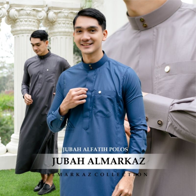 Jual Jubah Alfatih Polos Lengan Manset Slimfit Aplikasi By Almarkaz | Shopee Indonesia