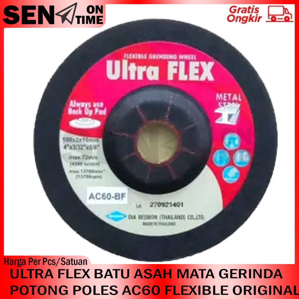 Jual Ultra Flex Batu Asah Mata Gerinda Potong Poles AC60 Flexible ...