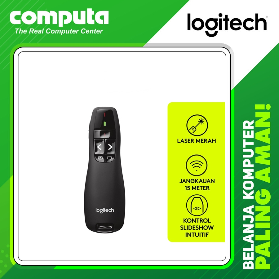 Jual Logitech R400 Remote Pointer Presentasi Wireless Laser Merah | Shopee Indonesia