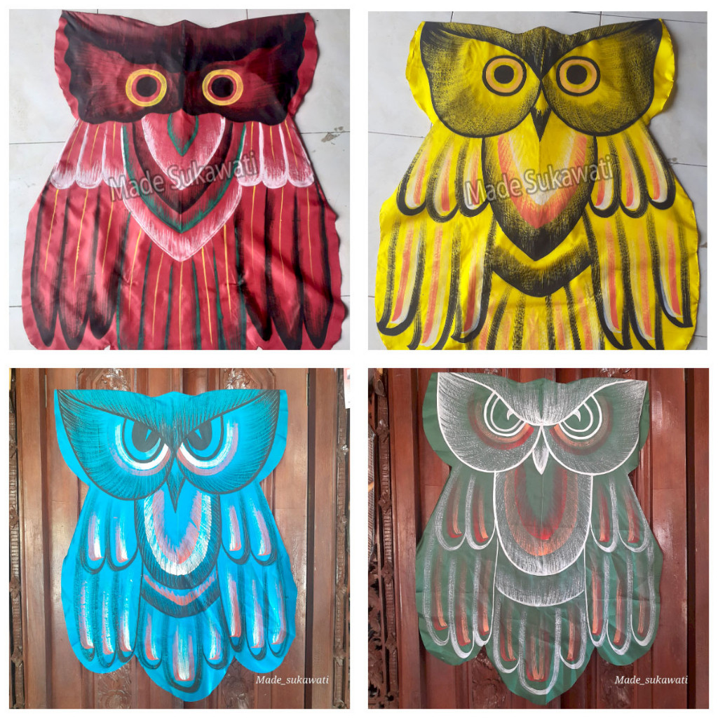 Jual Layangan celepuk lukis sederhana knock down layang burung | Shopee ...
