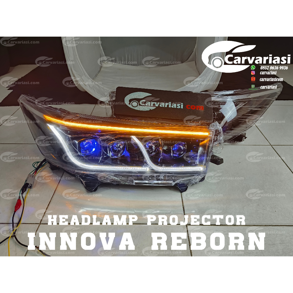 Jual Headlamp Innova Reborn 2016 Headlamp Projector Welcome Led ...