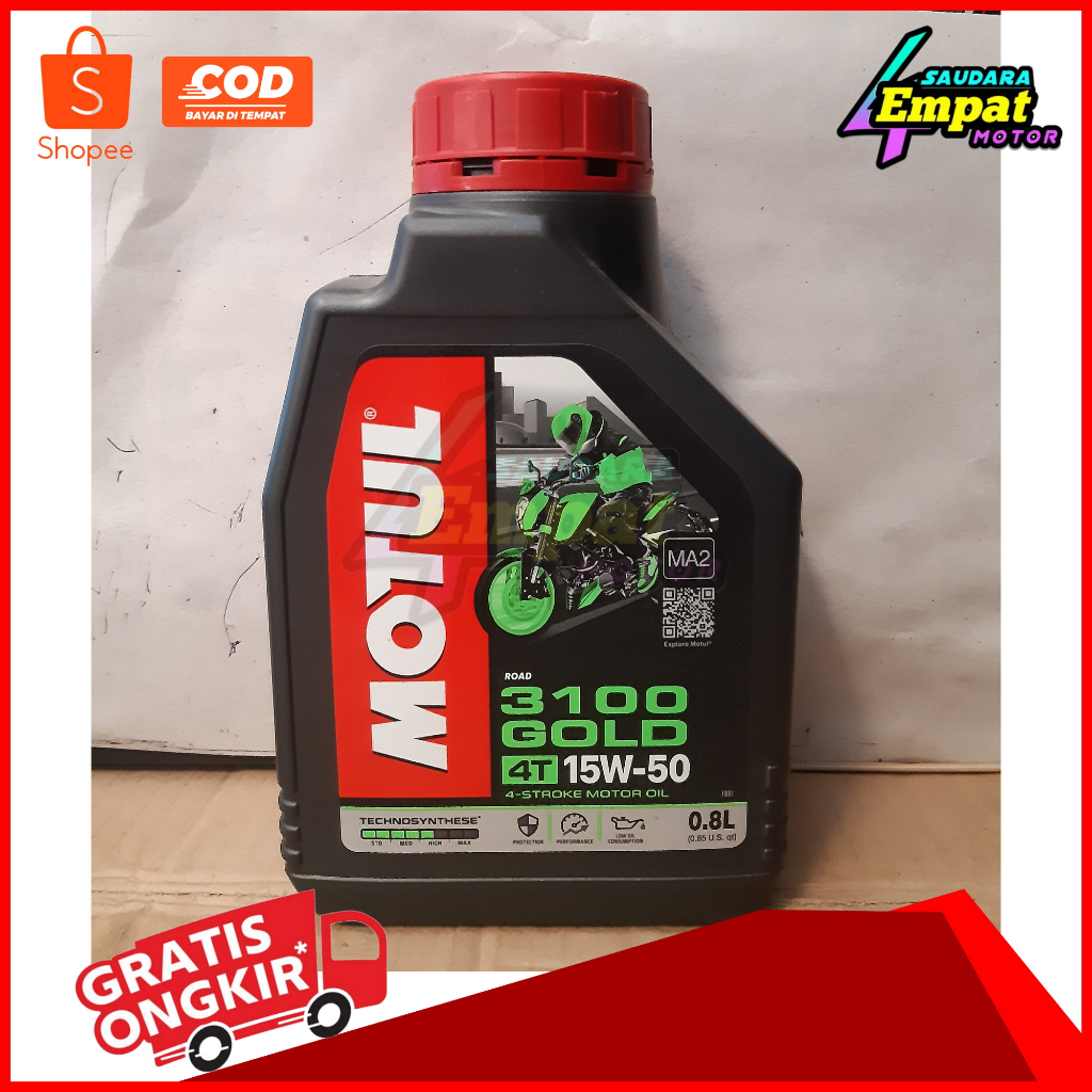 Jual OLI MESIN MOTUL 3100 4T GOLD 800ML ORIGINAL OLI | Shopee Indonesia