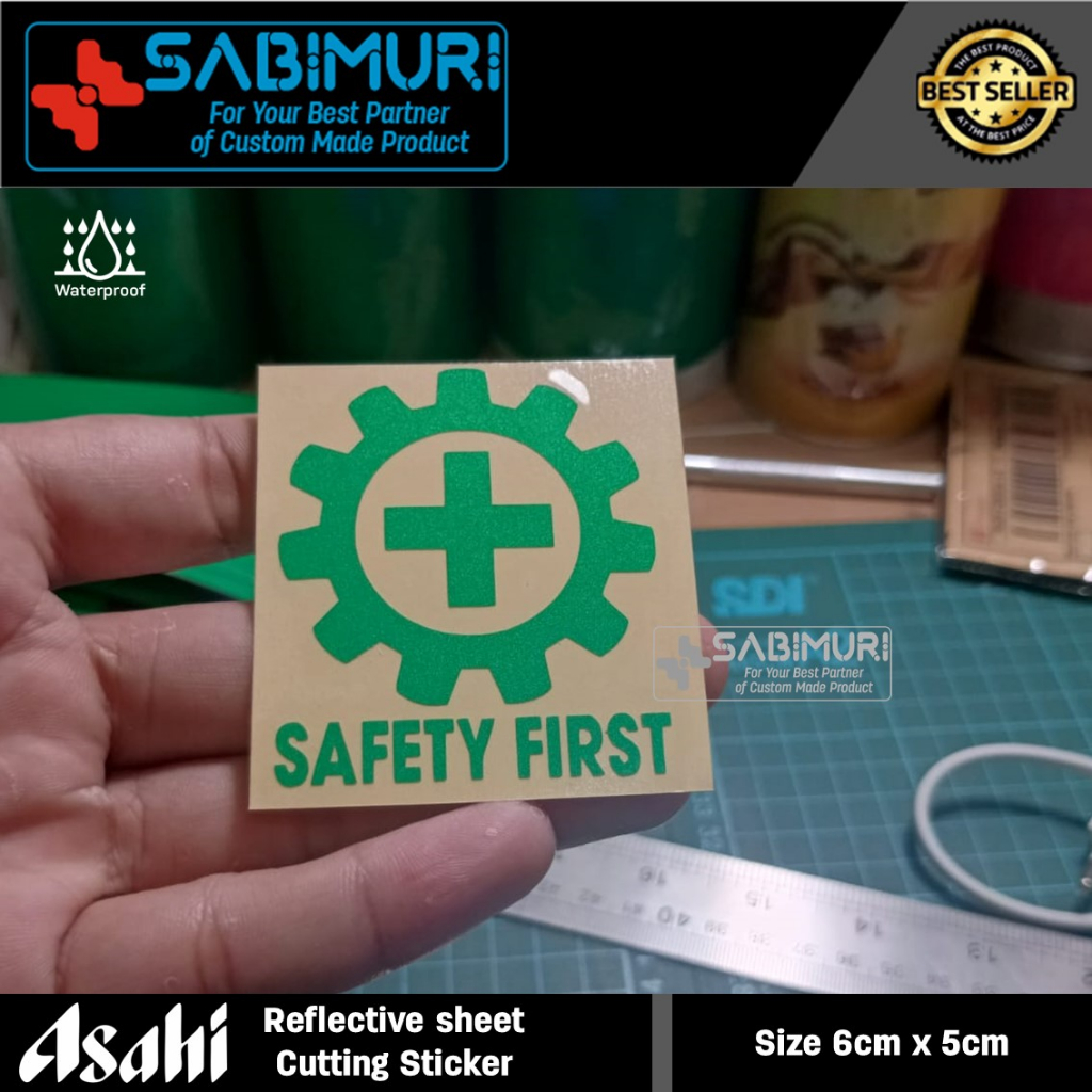 Jual Cutting Sticker Helm Safety First K3 | Shopee Indonesia