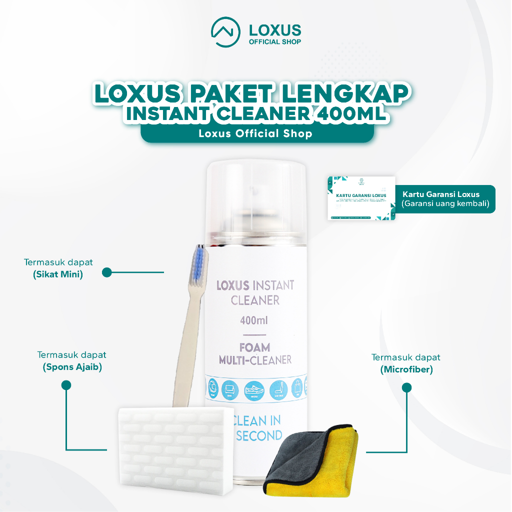 Jual Loxus Paket Lengkap Instant Cleaner 400ml | Shopee Indonesia