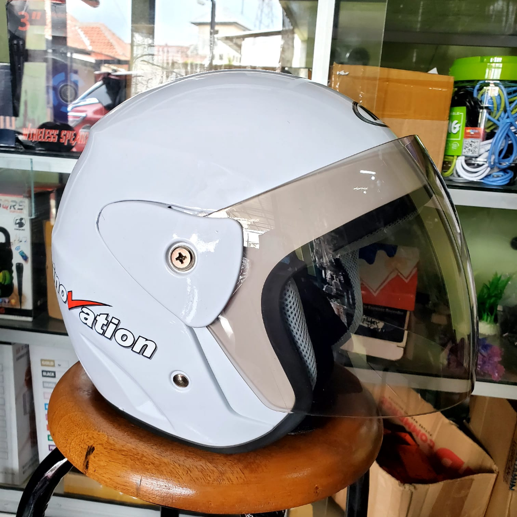 Jual Helm Motor Sni Warna Putih SNI Merk Innovation Ukuran L Helm Motor ...