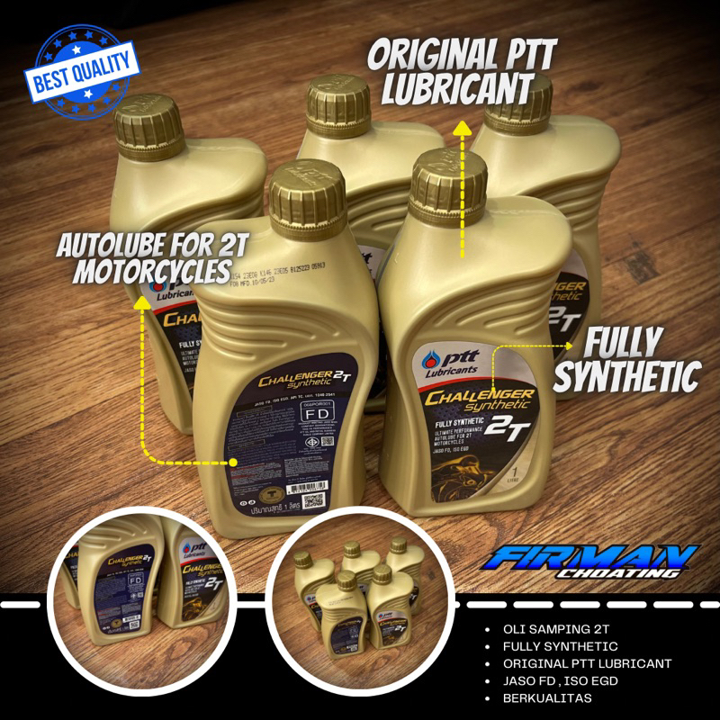 Jual OLI SAMPING PTT CHALLENGER 2T GOLD FULLY SYNTHETIC ENGINE ORIGINAL ...