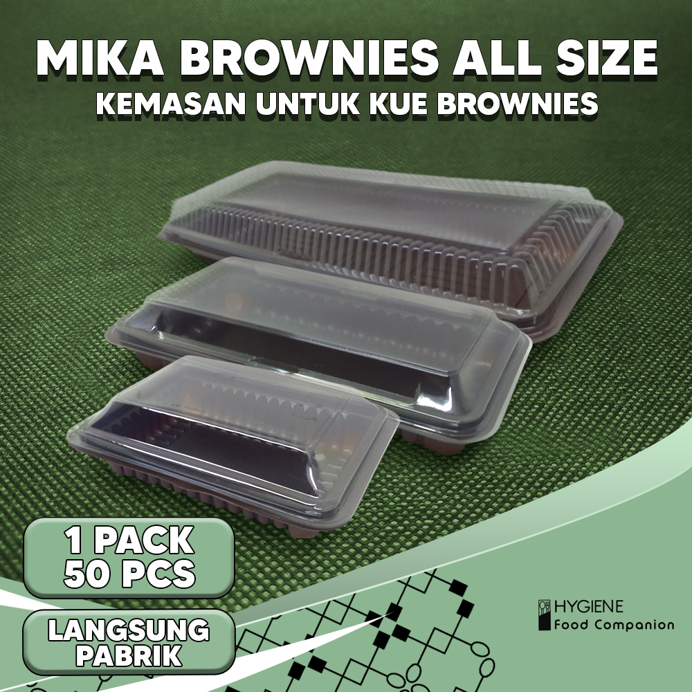 Jual Mika brownies tebal S M L tempat brownis tray kotak kue | Shopee ...