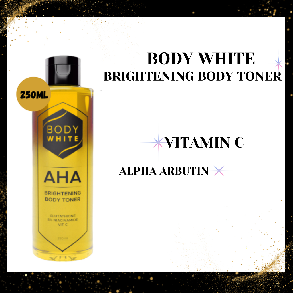 Jual Body White Aha Brightening Body Toner 250ml | Shopee Indonesia