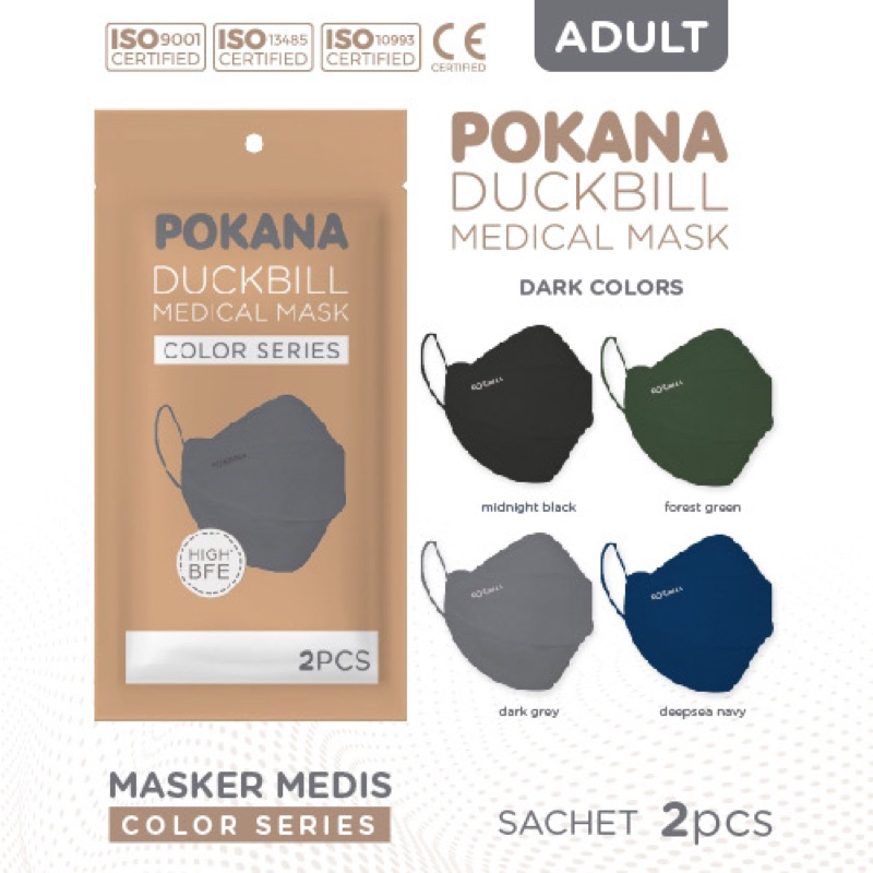 Jual Pokana Duckbill Surgical Mask isi 2pcs | Shopee Indonesia