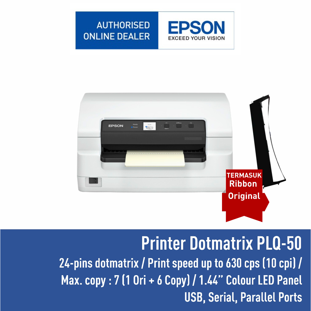 Jual Printer EPSON Dotmatrix Passbook PLQ-50 PLQ50 PLQ 50 Garansi resmi ...