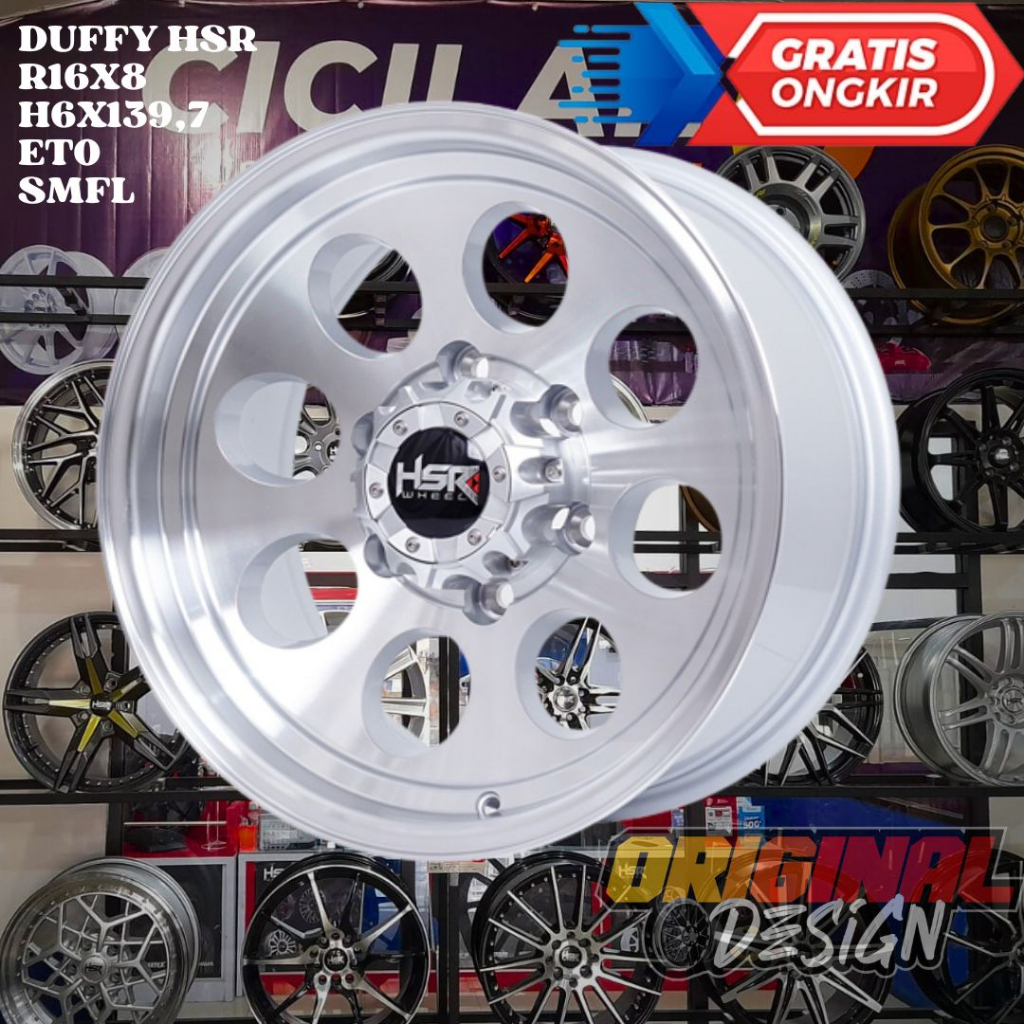 Jual Velg Mobil Ring 16 HSR DUFFY R16 LEBAR 8 LOBANG 6 PCD 6X139,7 ET0 SMFL | Shopee Indonesia