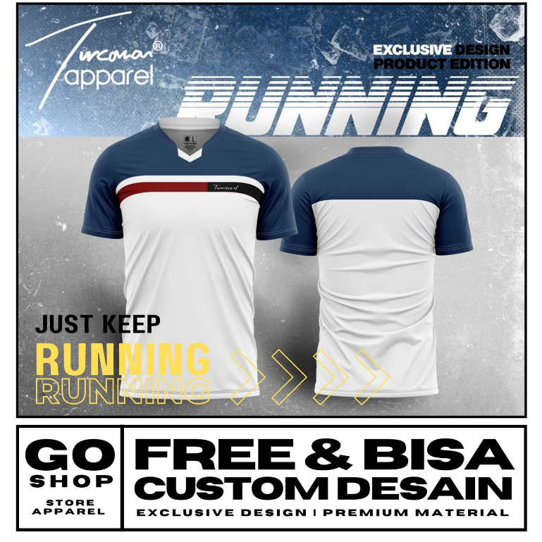 Jual Jersey Running pria wanita Kaos Tranning By Turcoman apparel BISA ...