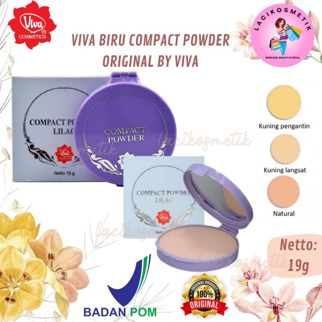 Jual LACIKOSME VIVA LILAC COMPACT POWDER 19GR - BY VIVA | Shopee Indonesia