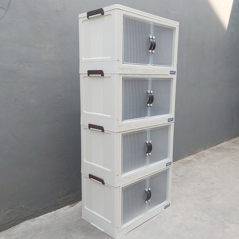 Jual LEMARI PLASTIK SUSUN 4 POLIBOX TUMPUK SERBAGUNA Container Box ...