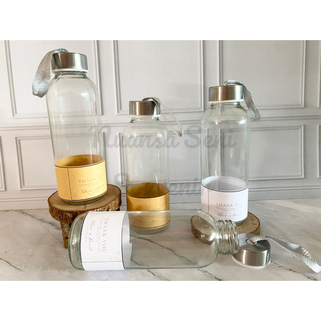 Jual Souvenir Botol Kaca Bening Botol Minum Tumbler Botol Infuser Water ...
