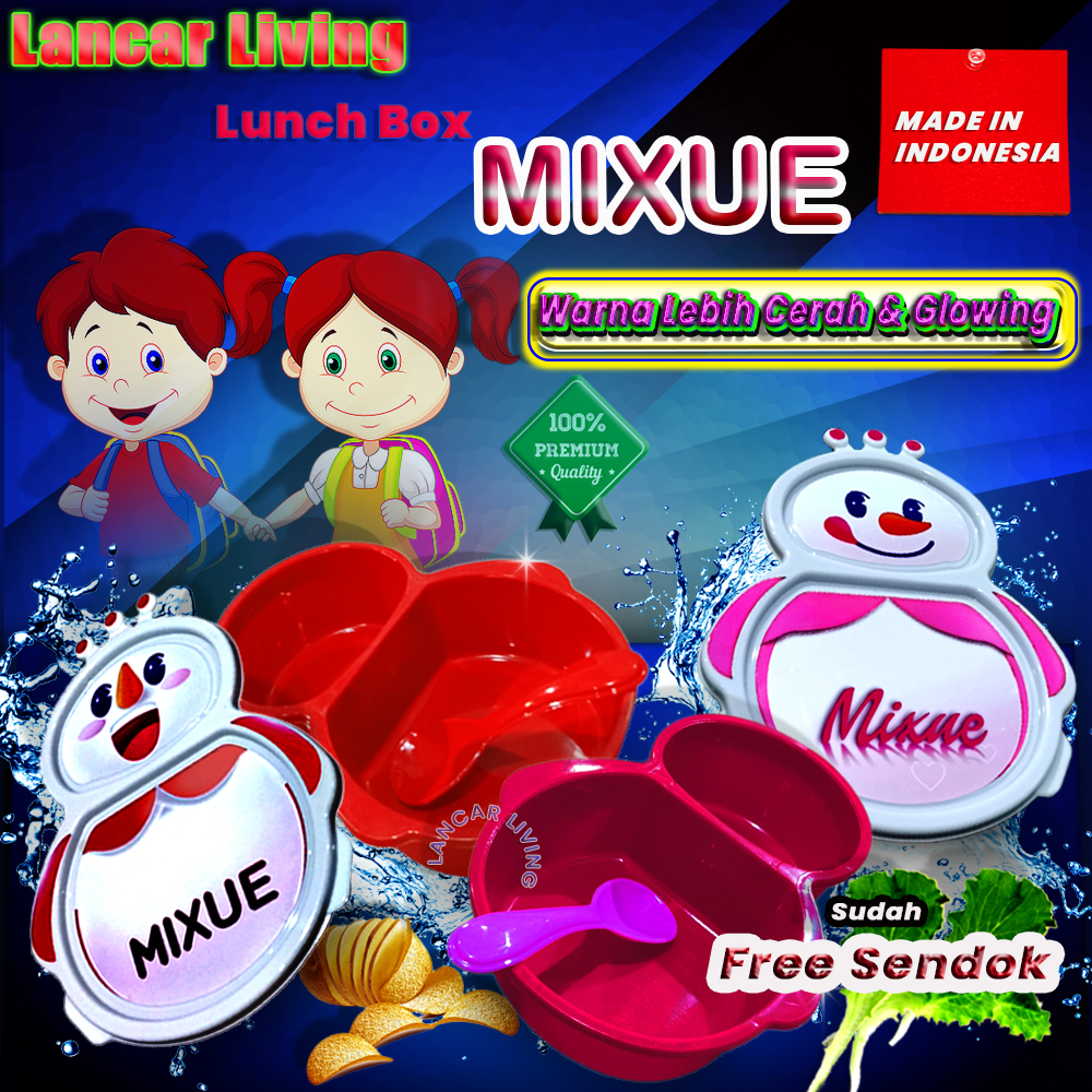 Jual Lunch Box Mixue Tempat Bekal Mixue Merah Putih Tepak Bekal Makan ...