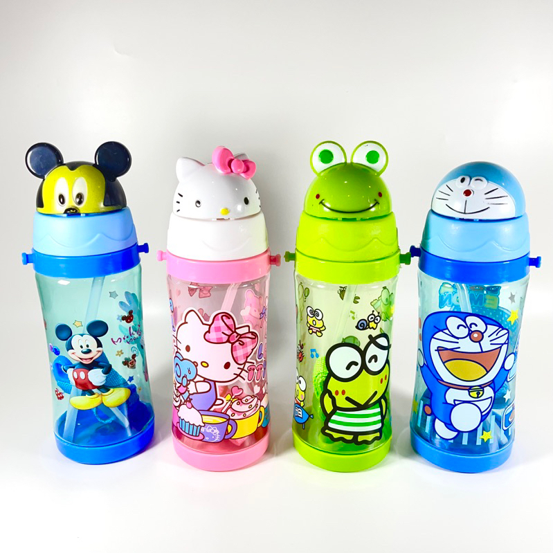 Jual BOTOL MINUM KEPALA KARAKTER DORAEMON HELLO KITY KEROPI MICKEY ...