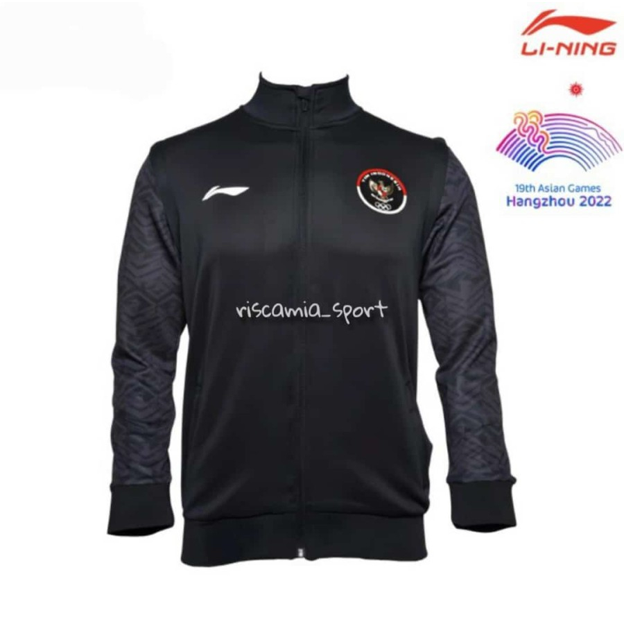 Jual Li-Ning Jacket ASIAN GAMES - Black AATT051-1S Original | Shopee ...