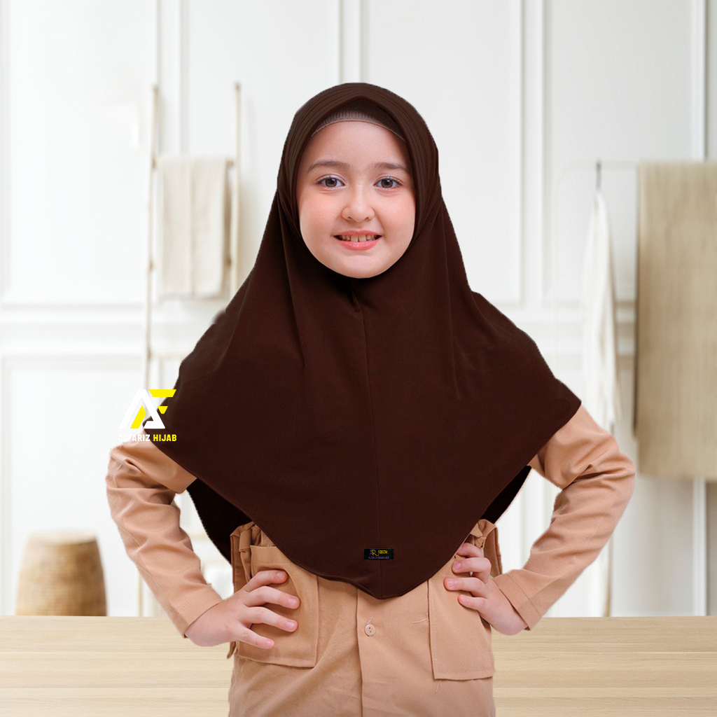 Jual Alfariz Hijab Bergo Hamidah Anak Untuk Usia 4 sampai 14 Tahun / Kerudung Sekolah TK, SD dan ...