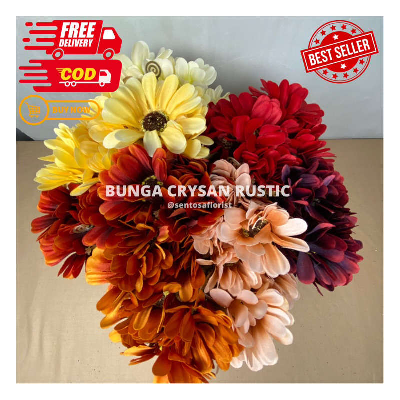 Jual BUNGA CRYSAN BUCKET/BUNGA DEKORASI/BUNGA HIAS (M-36) | Shopee ...