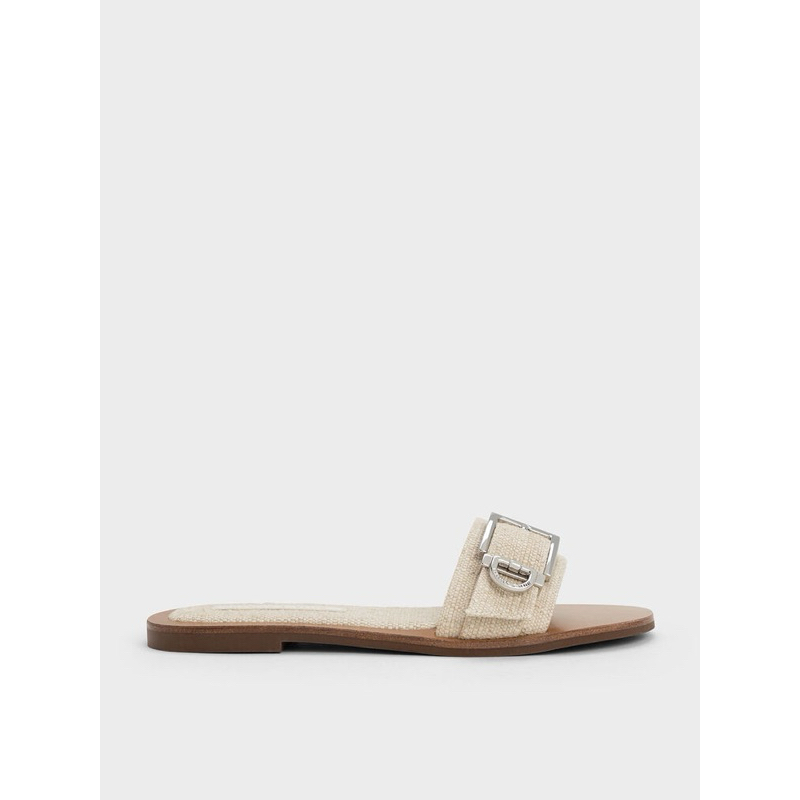 Jual CK metallic buckle slides heels1.2cm | Shopee Indonesia