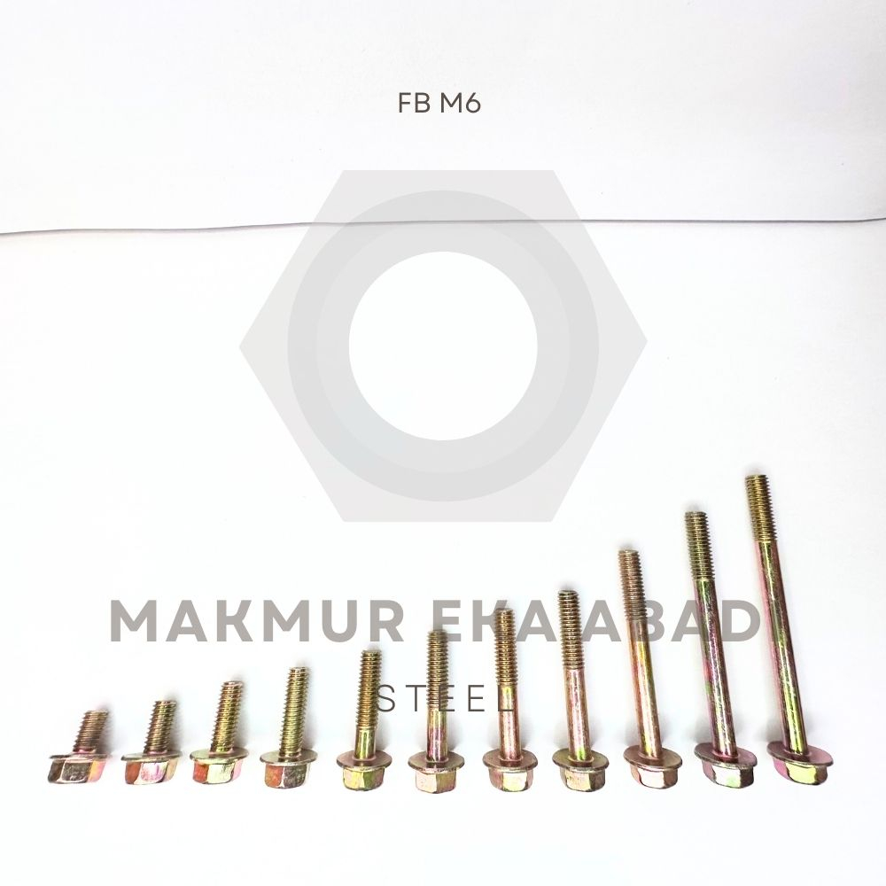 Jual Baut Flange Bolt Baut Topi M6 (Kunci 10) | Shopee Indonesia