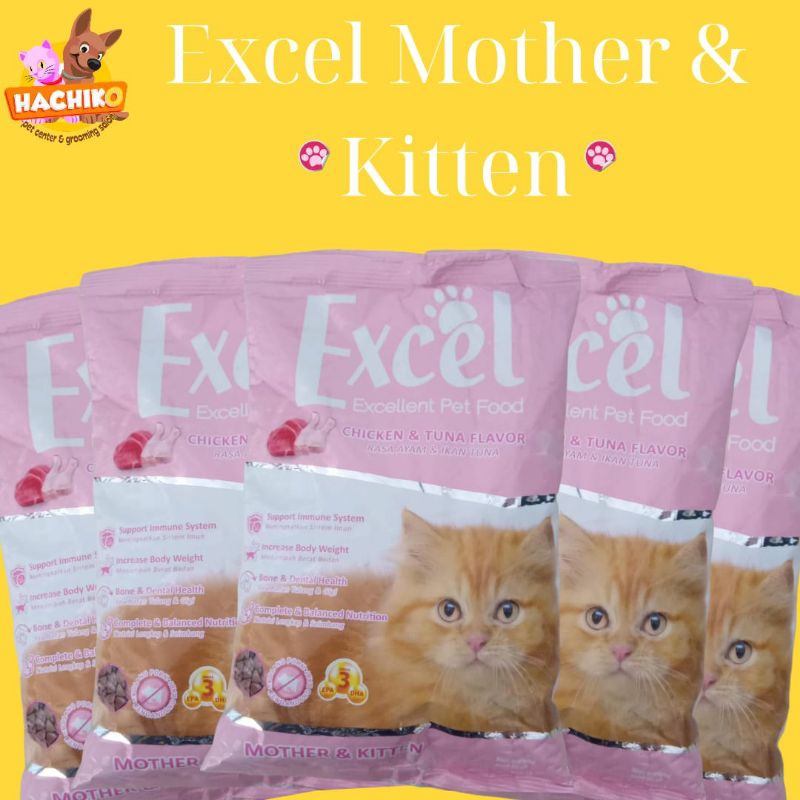 Jual Excel Mother & Kitten 500gr/Excel Chicken Tuna 500gr/Excel Cat ...