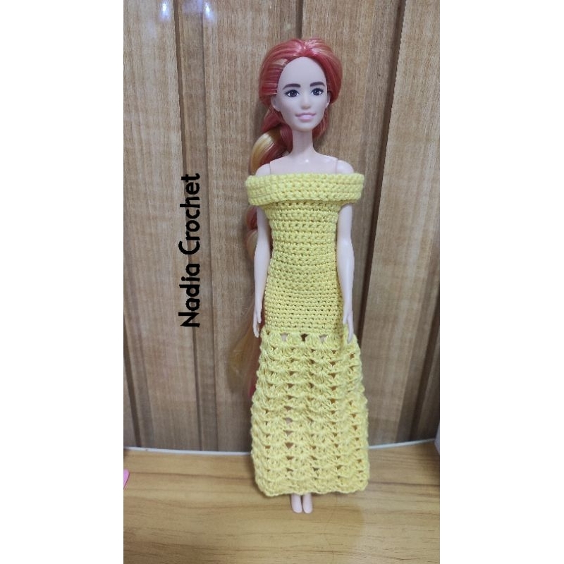 Jual dress untuk barbie (kuning) | Shopee Indonesia