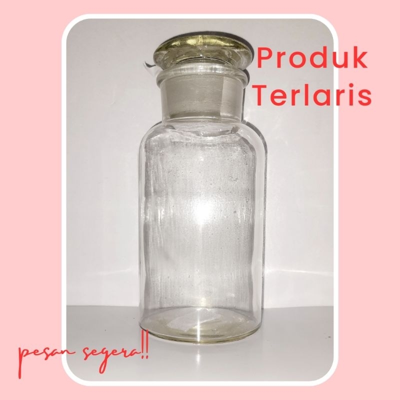 Jual Botol reagent kaca bening 500 ml tutup lebar | Shopee Indonesia