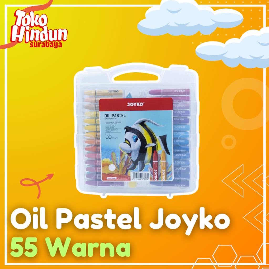Jual [ LIVE NO 15 ] OIL PASTEL 55 / CRAYON / KRAYON ISI WARNA MERK ...