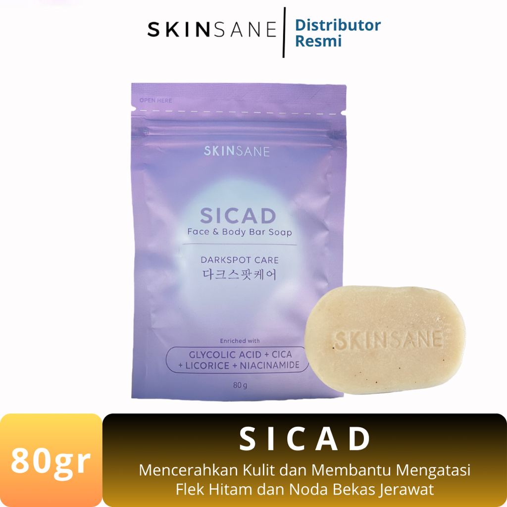 Jual Skinsane Sicad Darkspot Care / Sabun Flek Hitam / Sabun Wajah dan ...