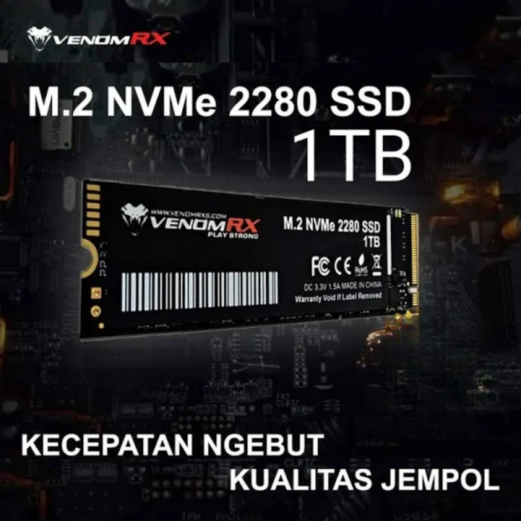 Jual SSD M2 NVME VENOMRX SUPER 1TB 2280 PCIE GEN3X4 | Shopee Indonesia